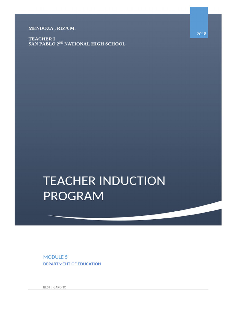 Teacher Induction Program - Module 5 V1.0 | PDF | Constructivism (Philosophy Of Education ...