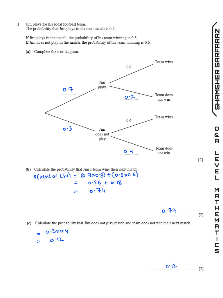 GT 1 - 2 Probability + Sets and Venn Diagram Sol | PDF