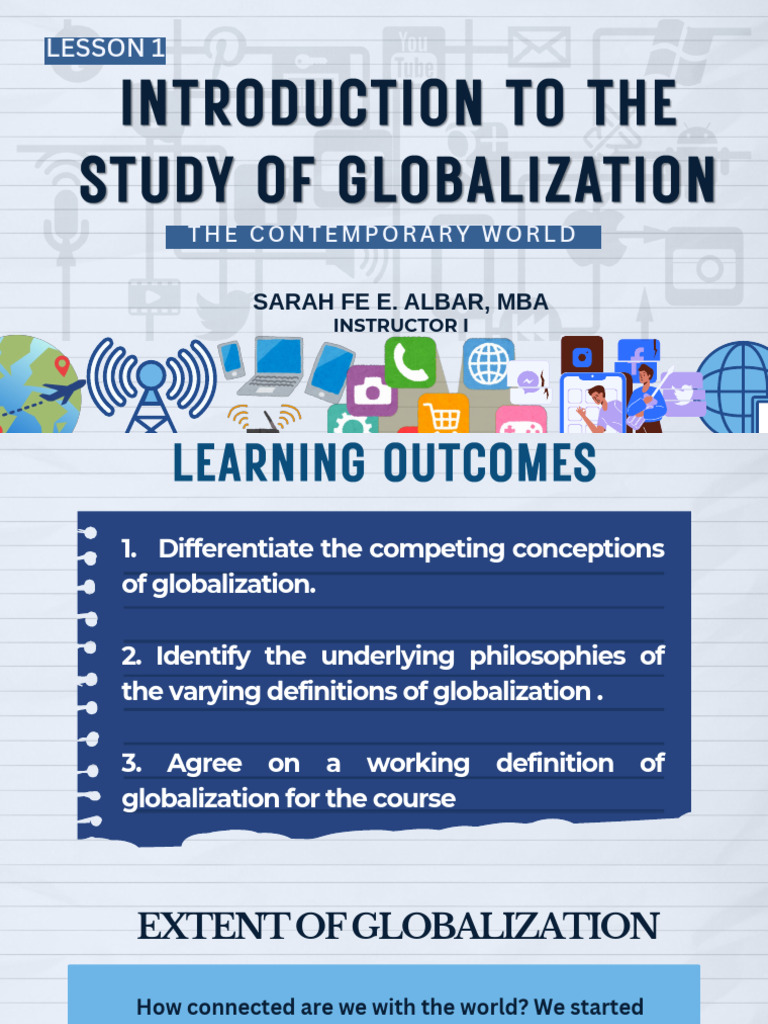 Lesson 1 Introduction To The Study of Globalization | PDF | Globalization | Economies