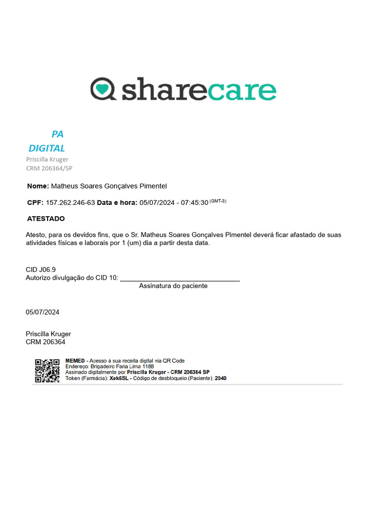 Atestado Msgp. | PDF