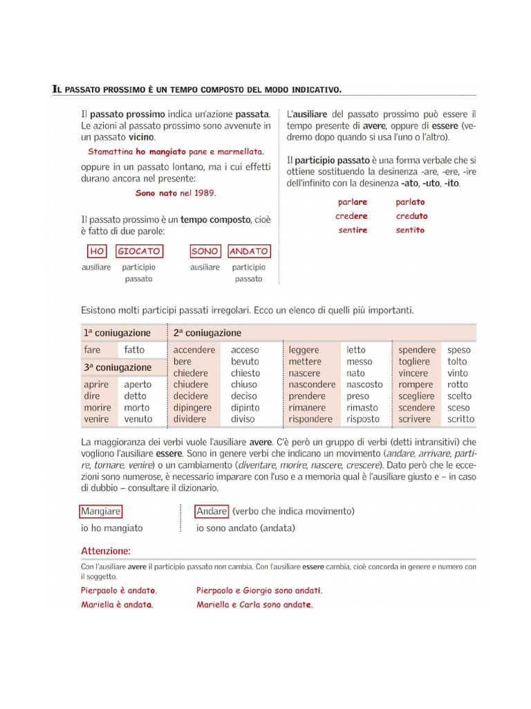 Passato Prossimo 2 Chiavi | PDF