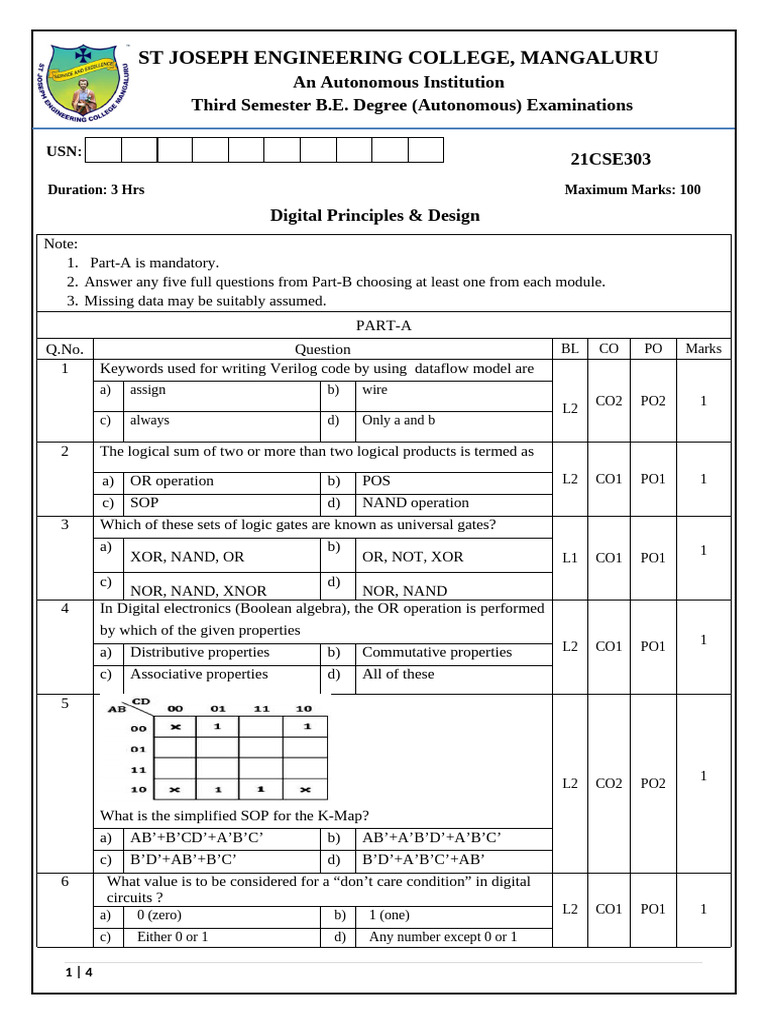 Model QP 21cse303 | PDF