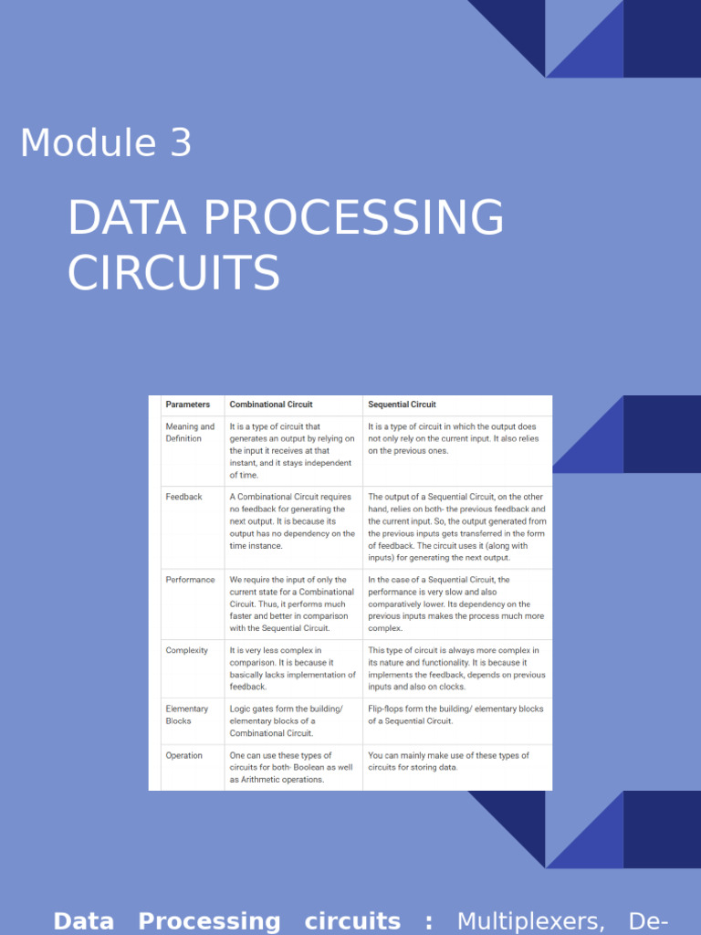 Module 3 Data PRocessing Circuits | PDF