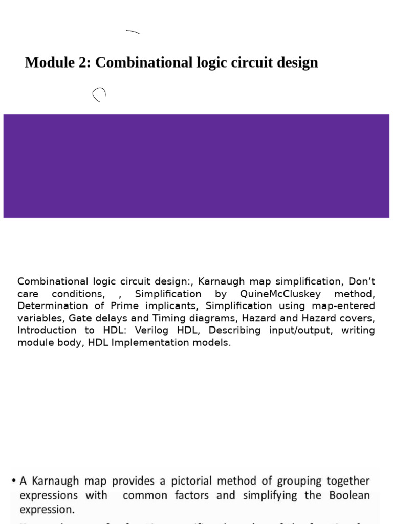 Module 2 - Combinational Logic Circuit Design | PDF | Hardware Description Language | Logic Gate