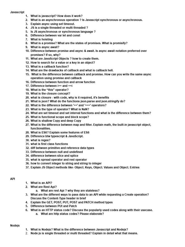 Interview Question | PDF