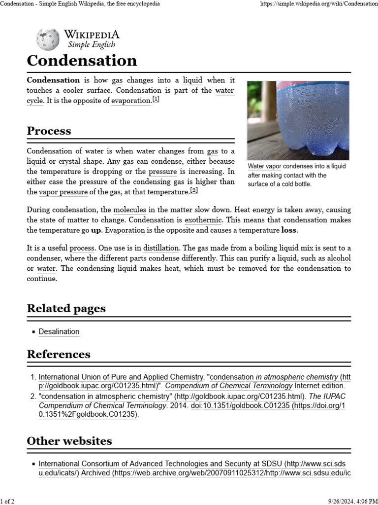 Condensation - Simple | PDF