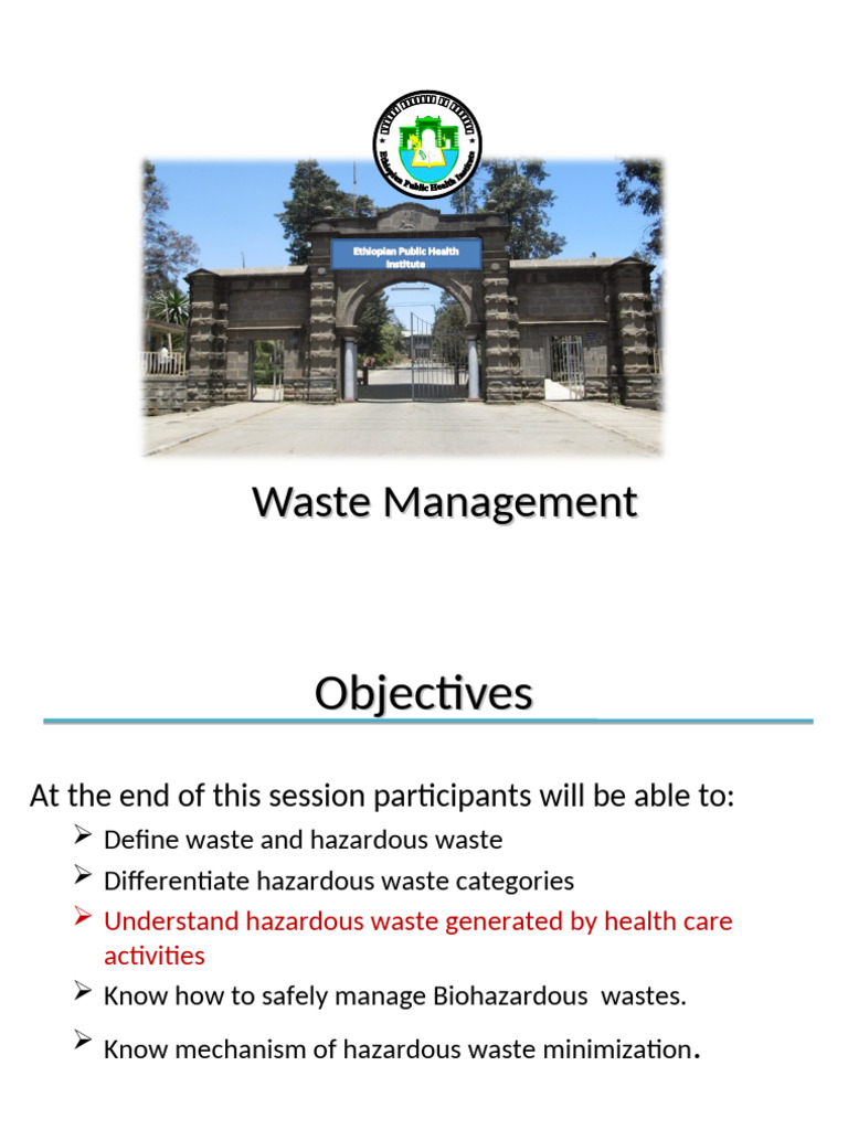 MODULE 10 Biohazard and Its Waste Management Edited | PDF | Waste ...