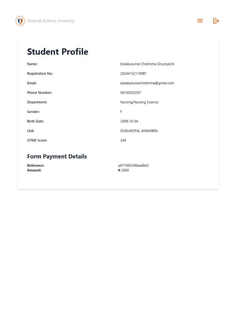 Student Profile | PDF
