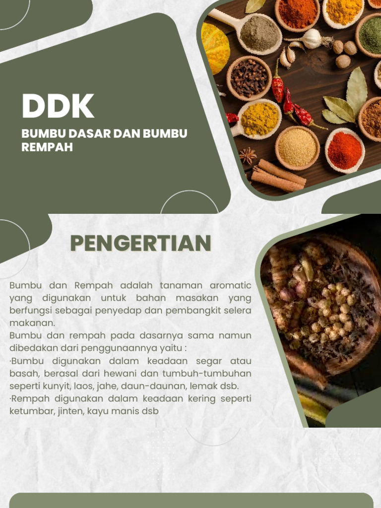 DDK (Bumbu Dan Rempah) | PDF