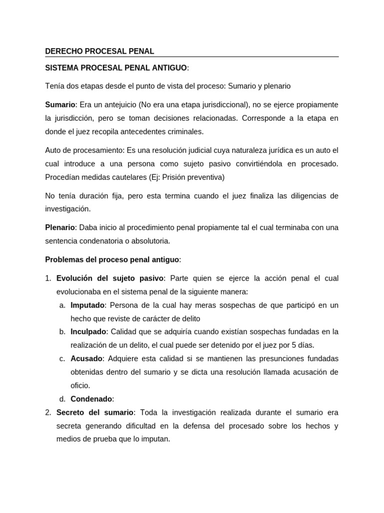 Derecho Procesal Penal | PDF