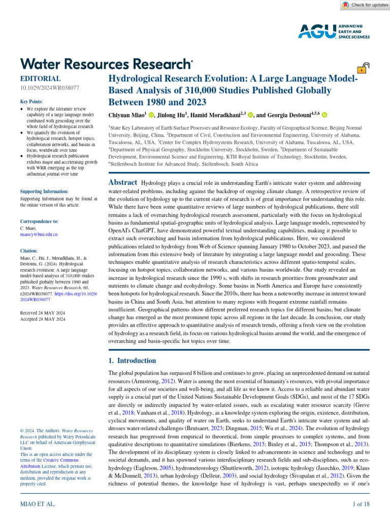 Hydrological Research Evolution... A Large Language Model-Based ...