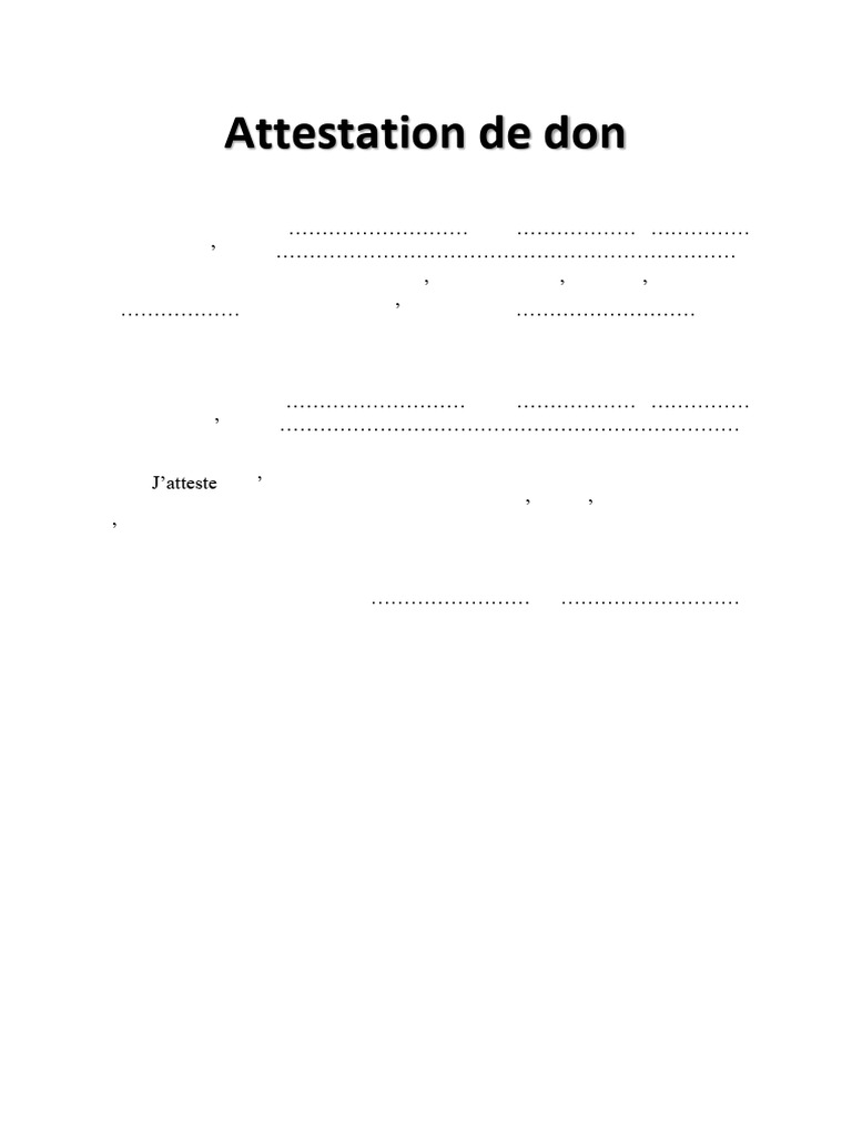Attestation de don | PDF
