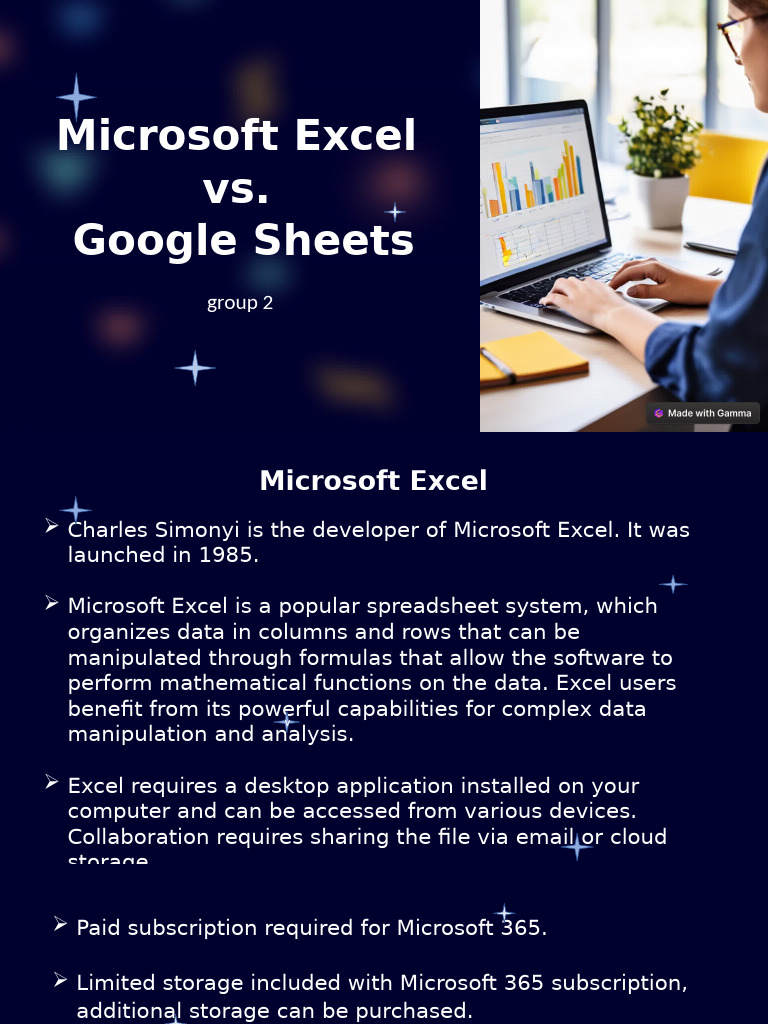 Microsoft Excel Vs Google Sheets | PDF