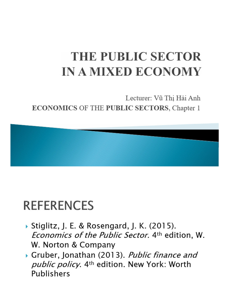 Ch1. (Slides) The Public Sector in A Mixed Economy | PDF