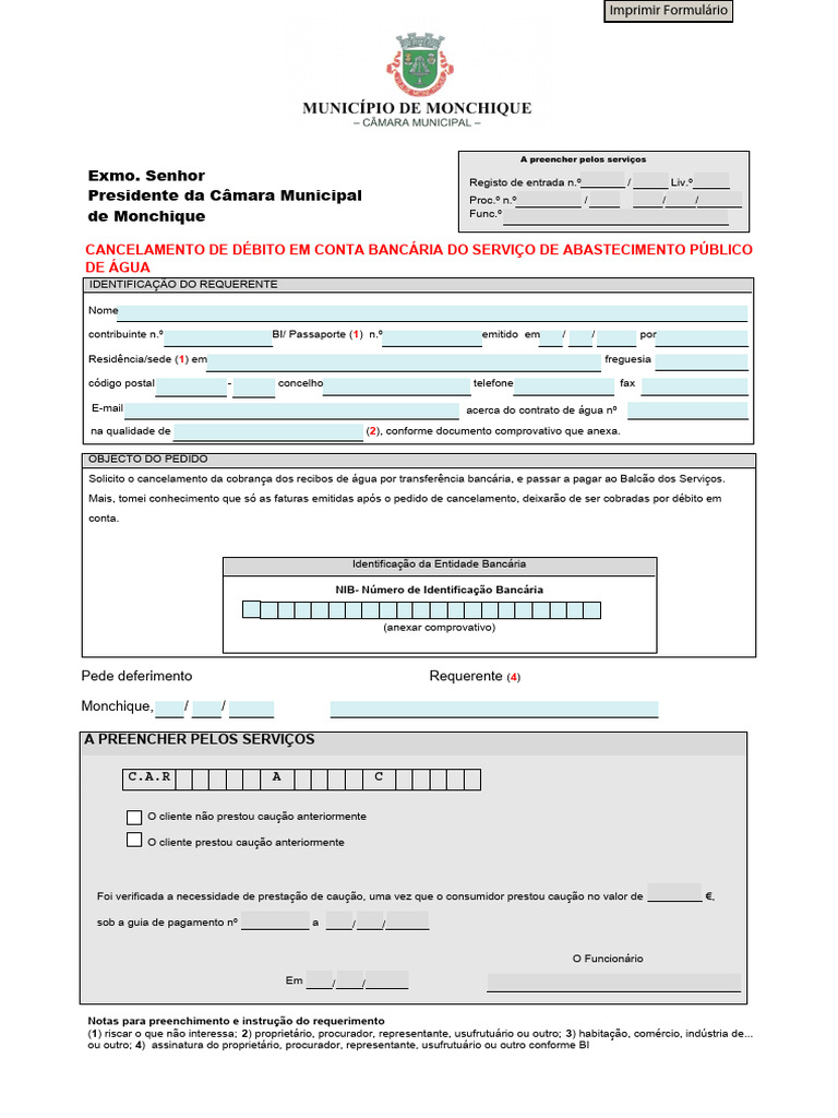 Exmo. Senhor Presidente Da Câmara Municipal de Monchique | PDF