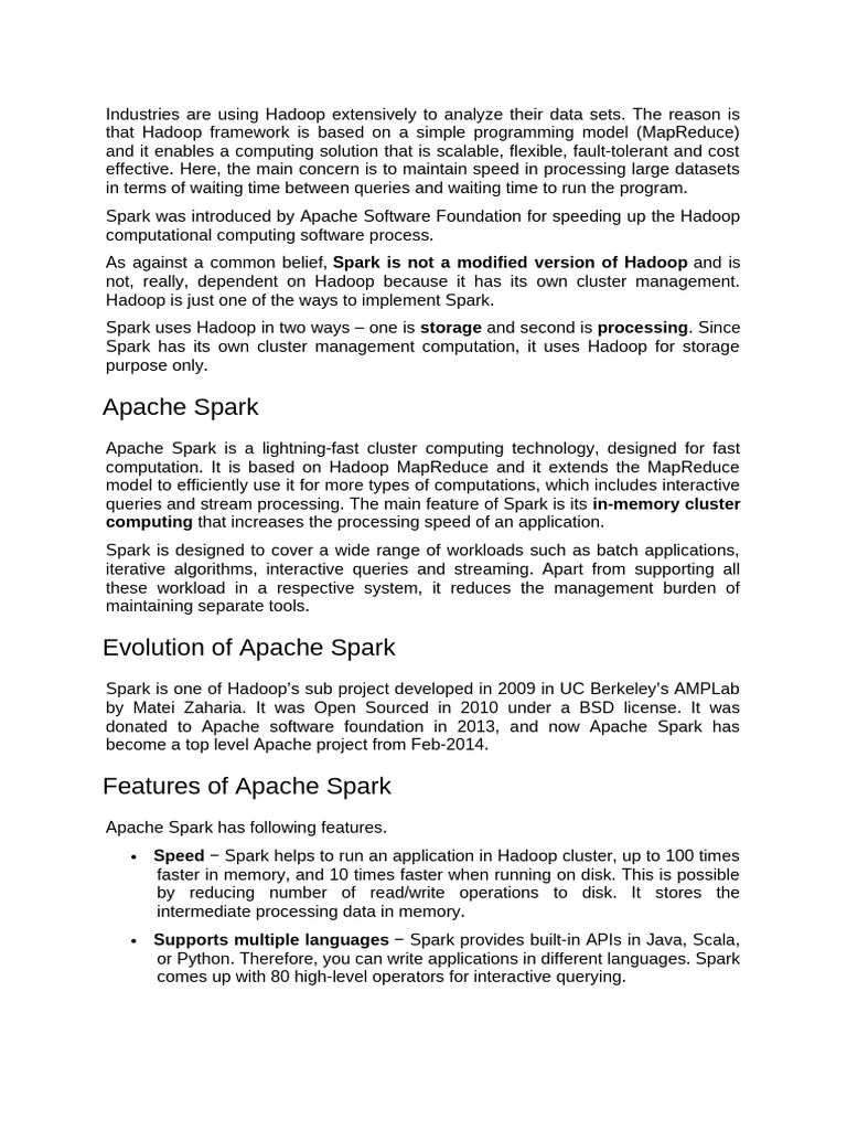 Apache Spark | PDF