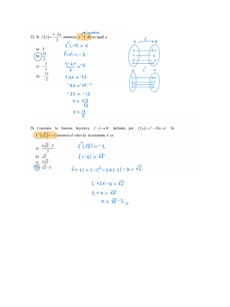 Función Inversa | PDF