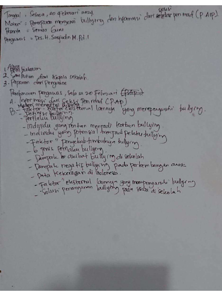 Catatan Notulen Rapat | PDF