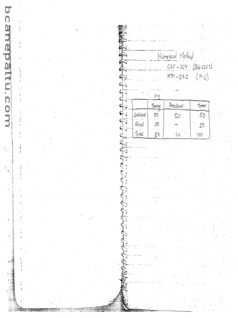 Numerical Note Complete | PDF