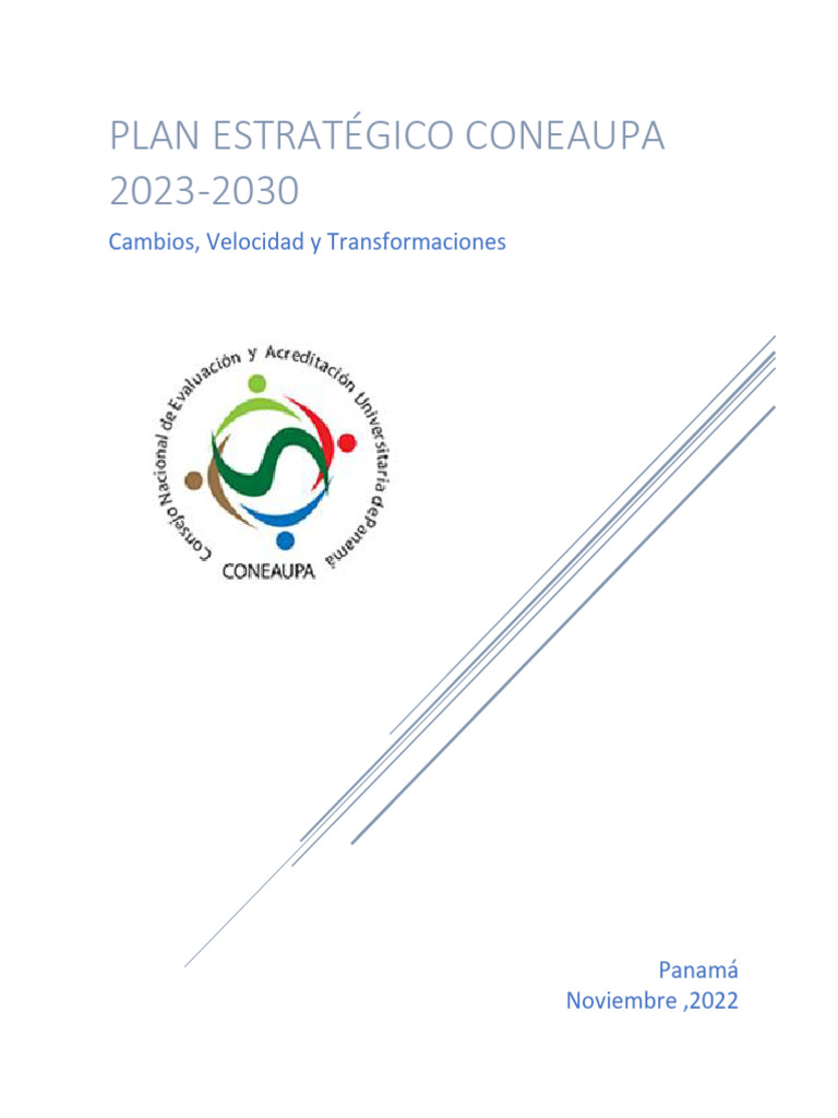 Plan Estrategico Coneaupa 2023-2030 | PDF