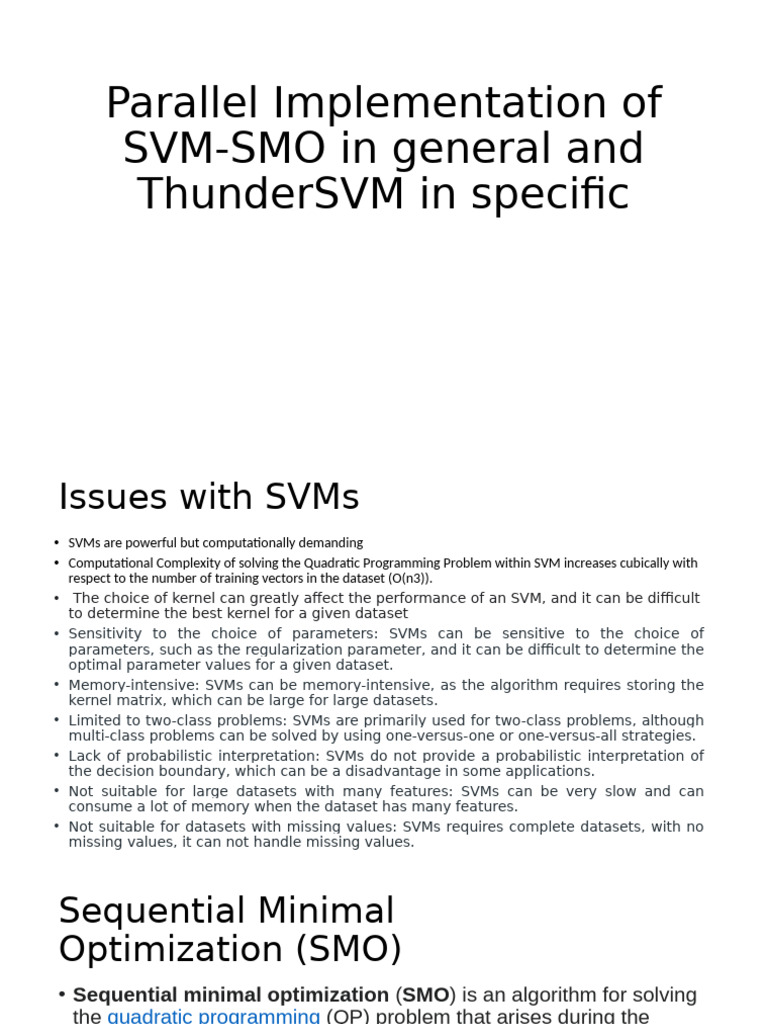 ML System Optimization Lecture 6 ThunderSVM | PDF