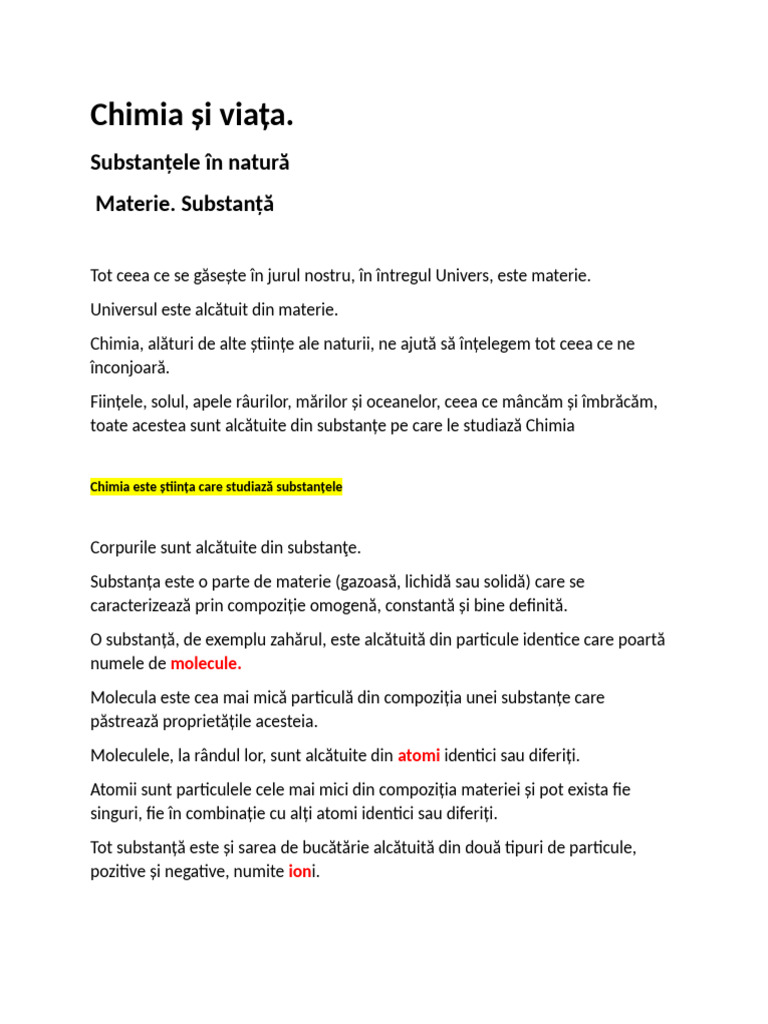 Chimia Și Viața | PDF