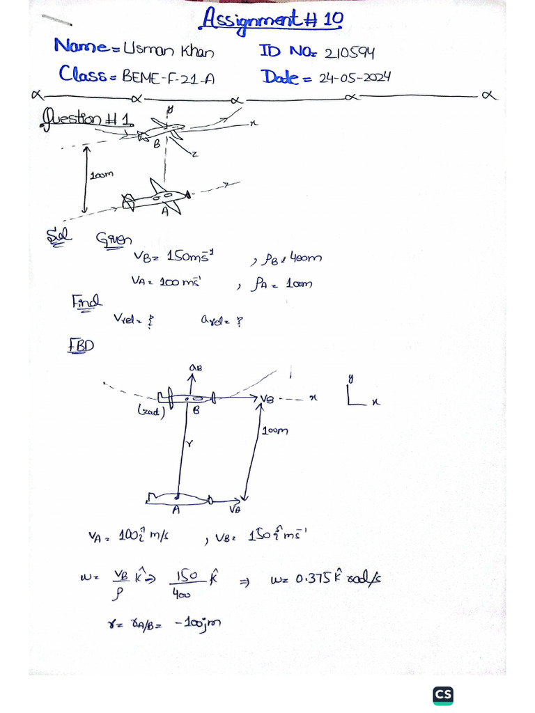 Engineering Dynamic Assignment 10 | PDF