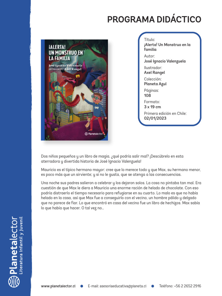 Programa - ，lerta! Un Monstruo en la Familia | PDF