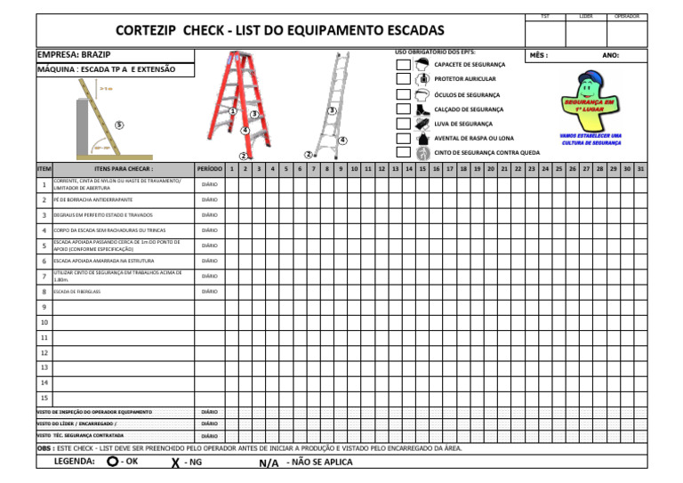 Check - List ESCADA TP TIPO A | PDF