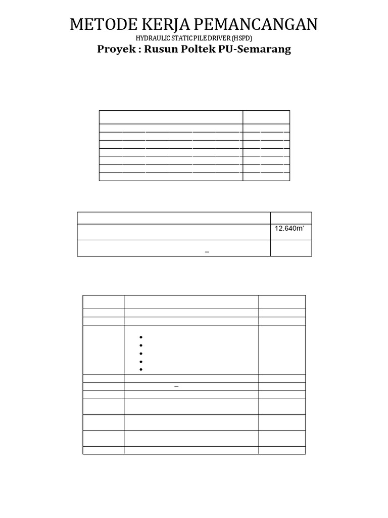 Metode Kerja Proyek Rusun Poltek PU Semarang-1 - 240903 - 105122 | PDF