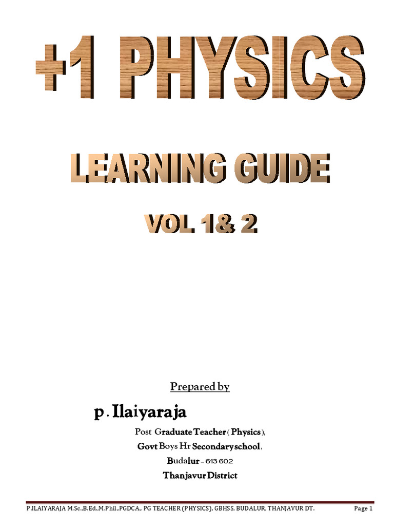 +1 Phy (Em) Study Material | PDF