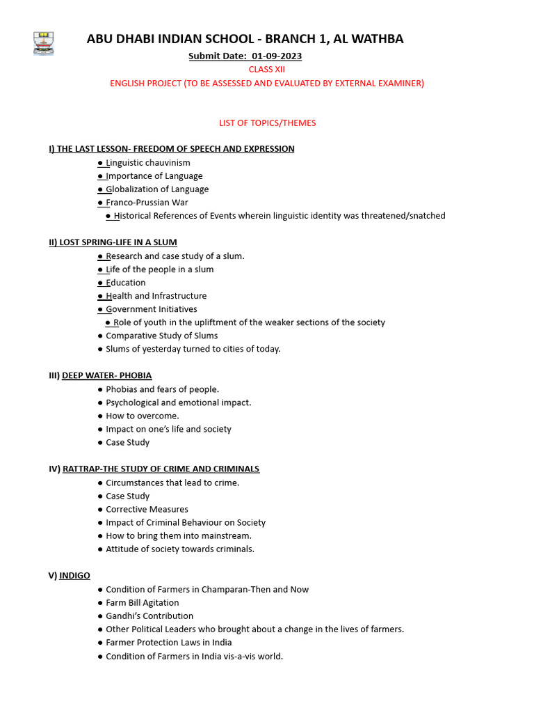 [Template] CLASS XII PROJECT | PDF