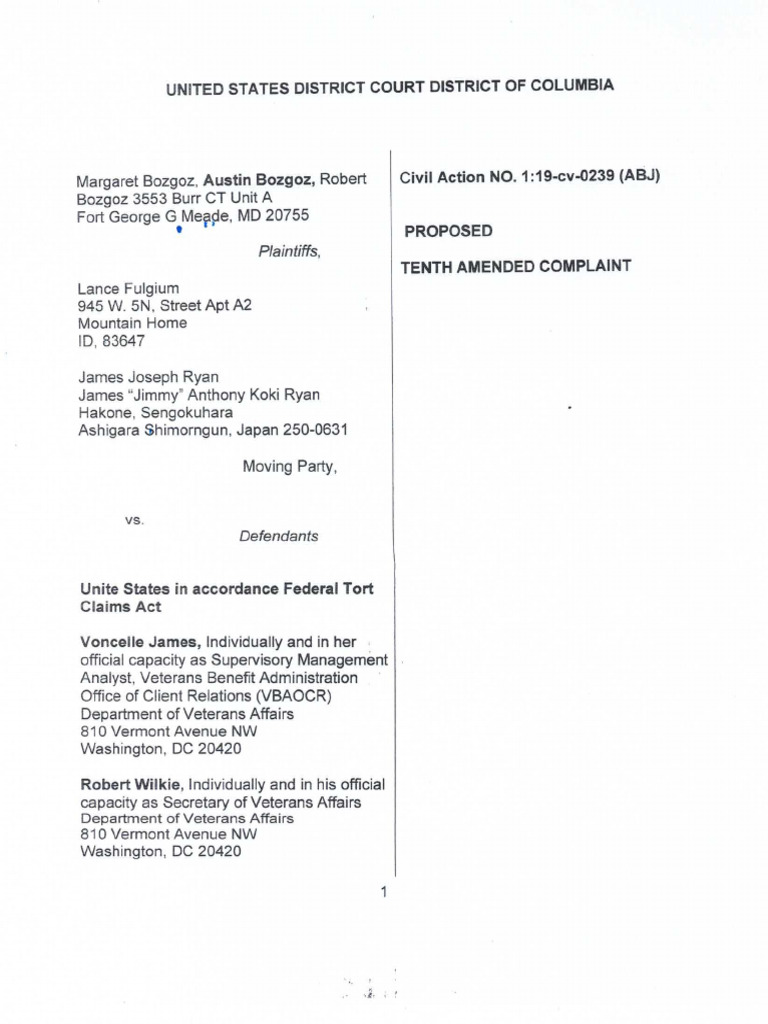 10th of The 12th Amended RICO Complaint When We Added Jimmy and James ...