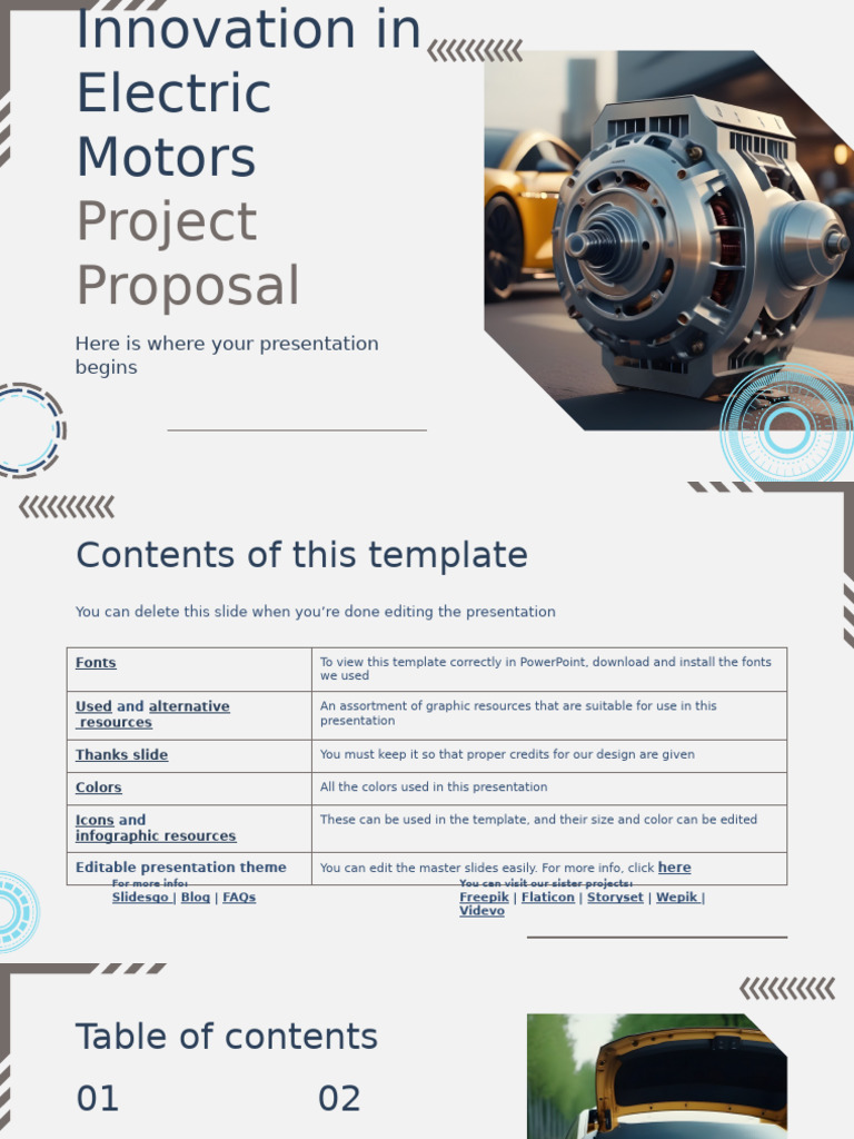 Innovation in Electric Motors Project Proposal by Slidesgo | PDF