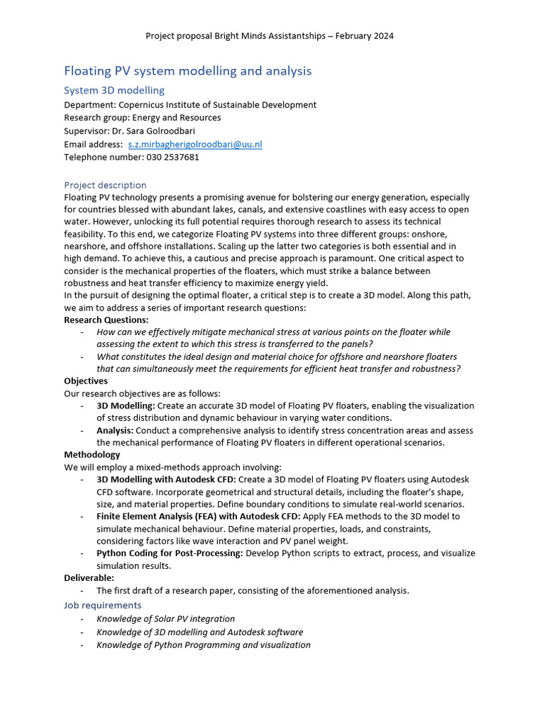 Floating PV system modelling and analysis | PDF