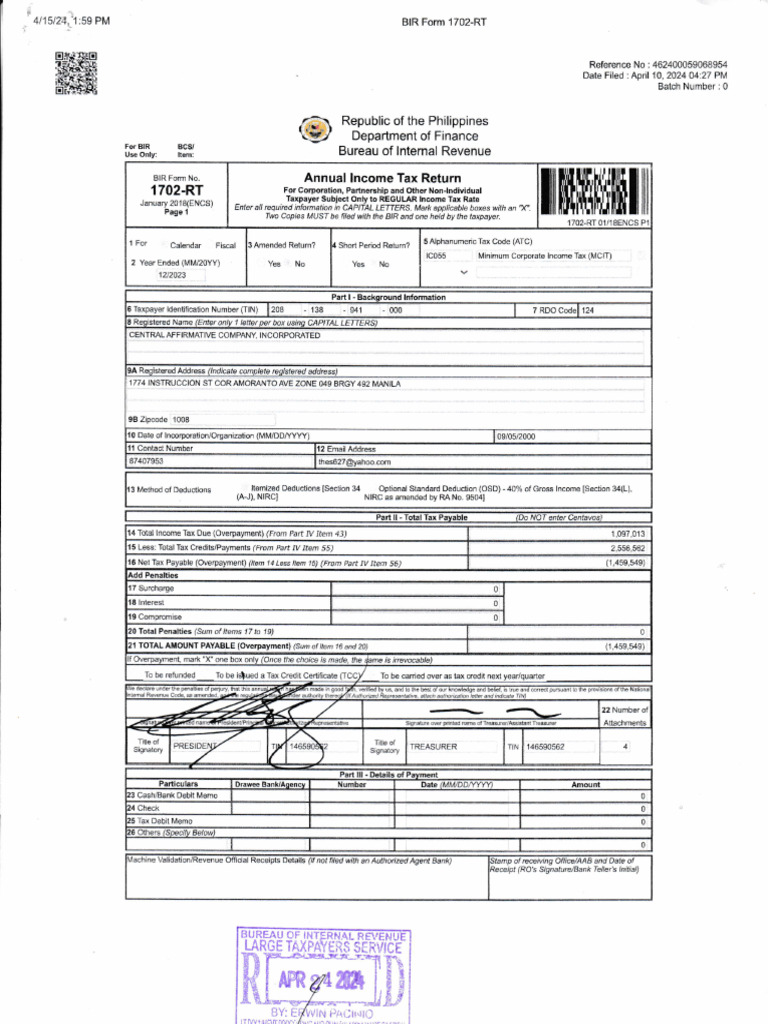 2023 Caci Itr Afs | PDF