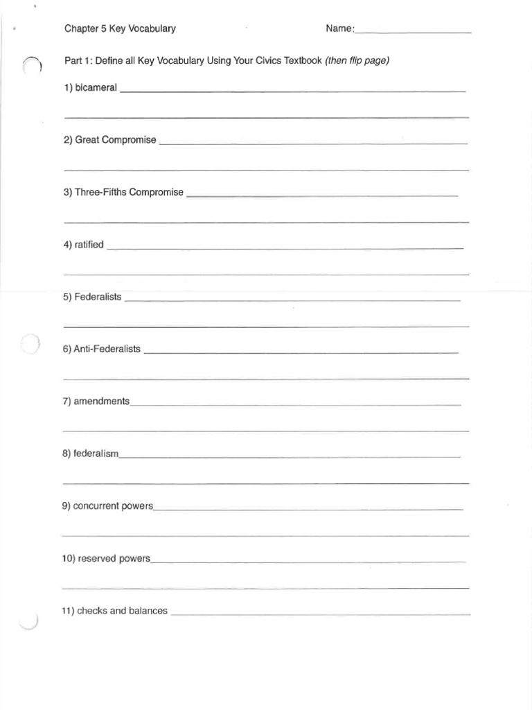 CH 5 Key Terms | PDF