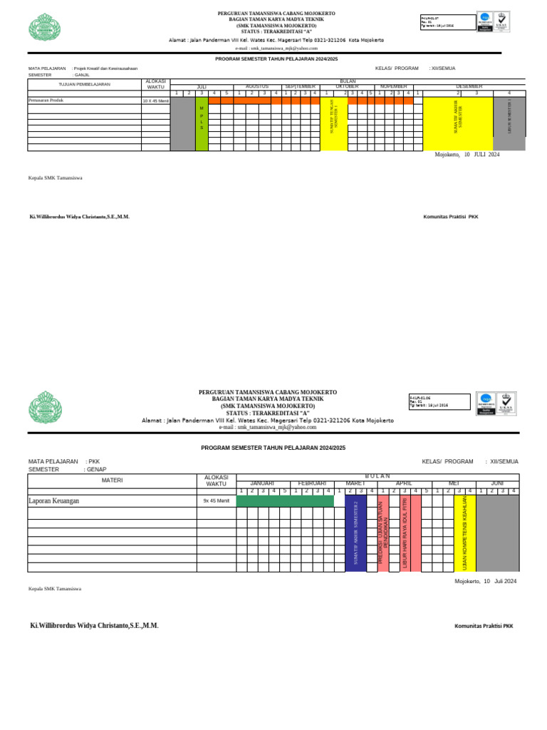 Prosem 2024 2025 | PDF