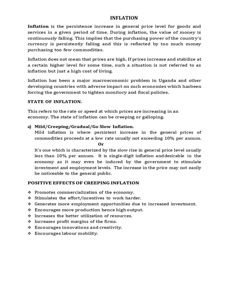 INFLATION Notes | PDF