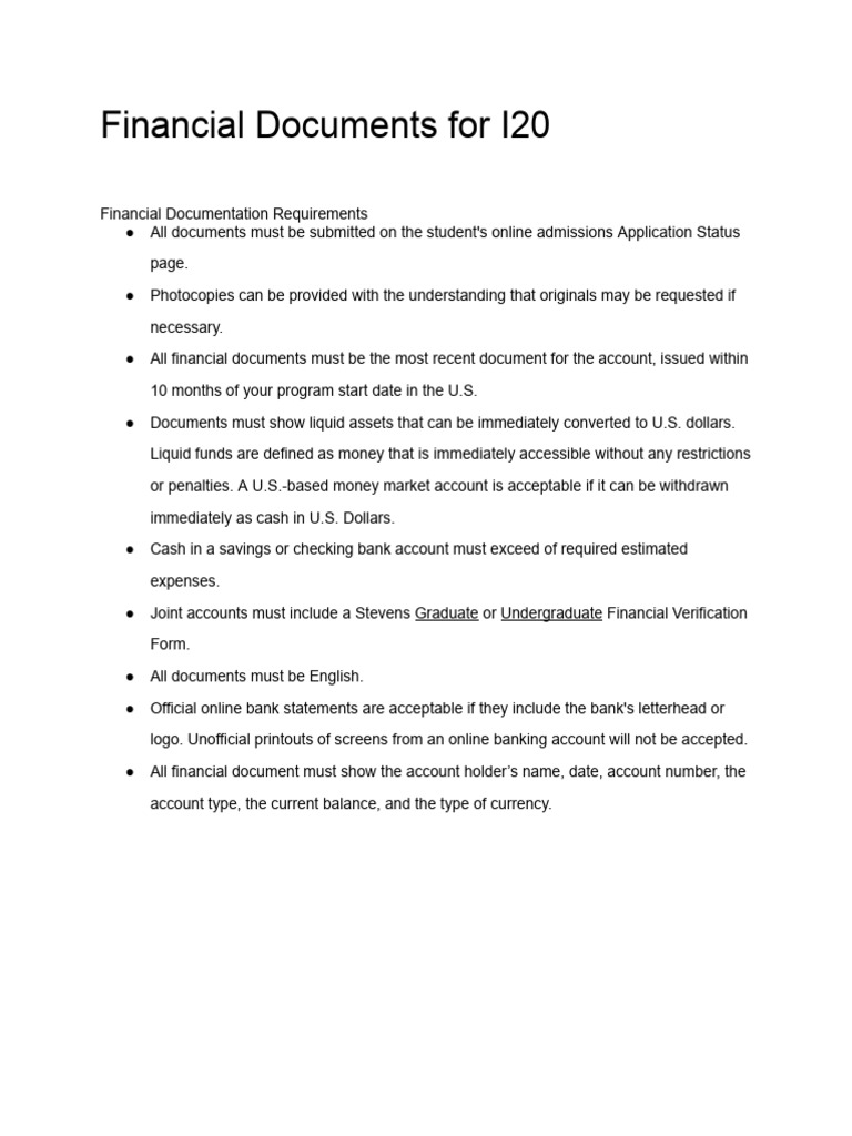I20 Fin Docs | PDF
