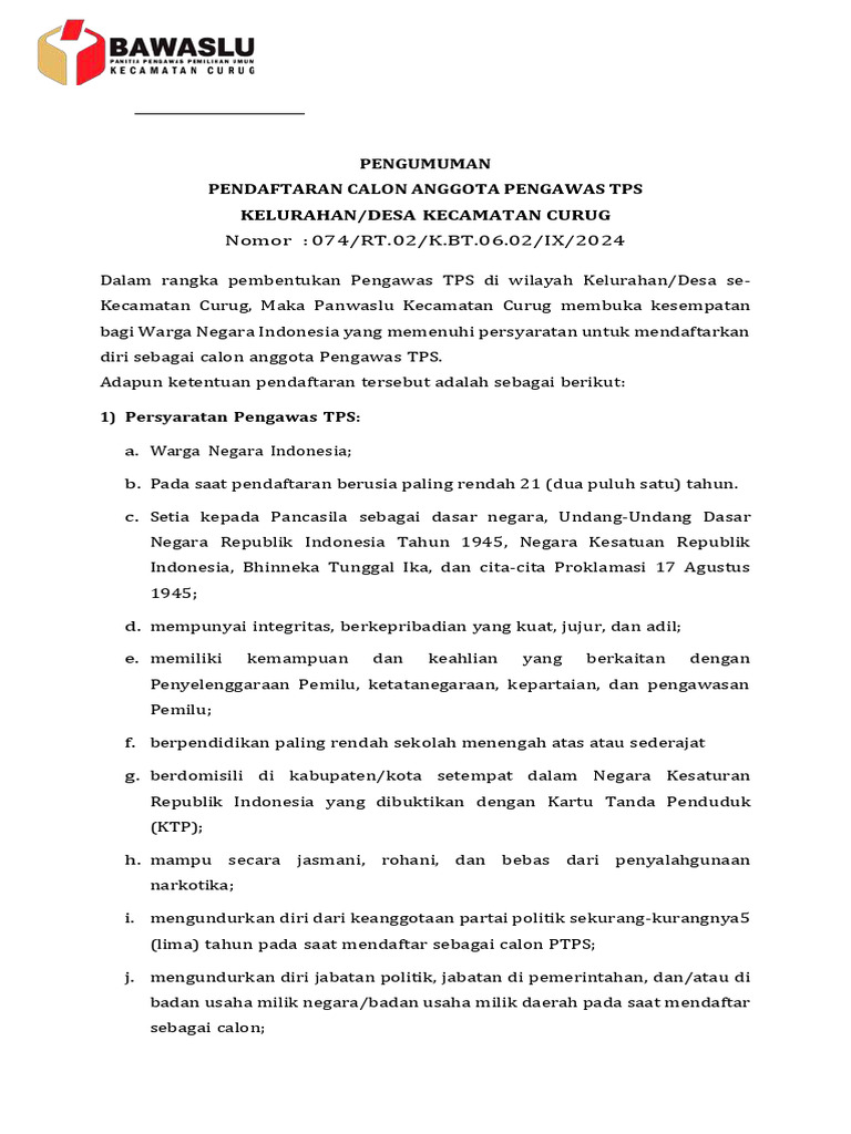 Lampiran PTPS Pilkada 2024 | PDF