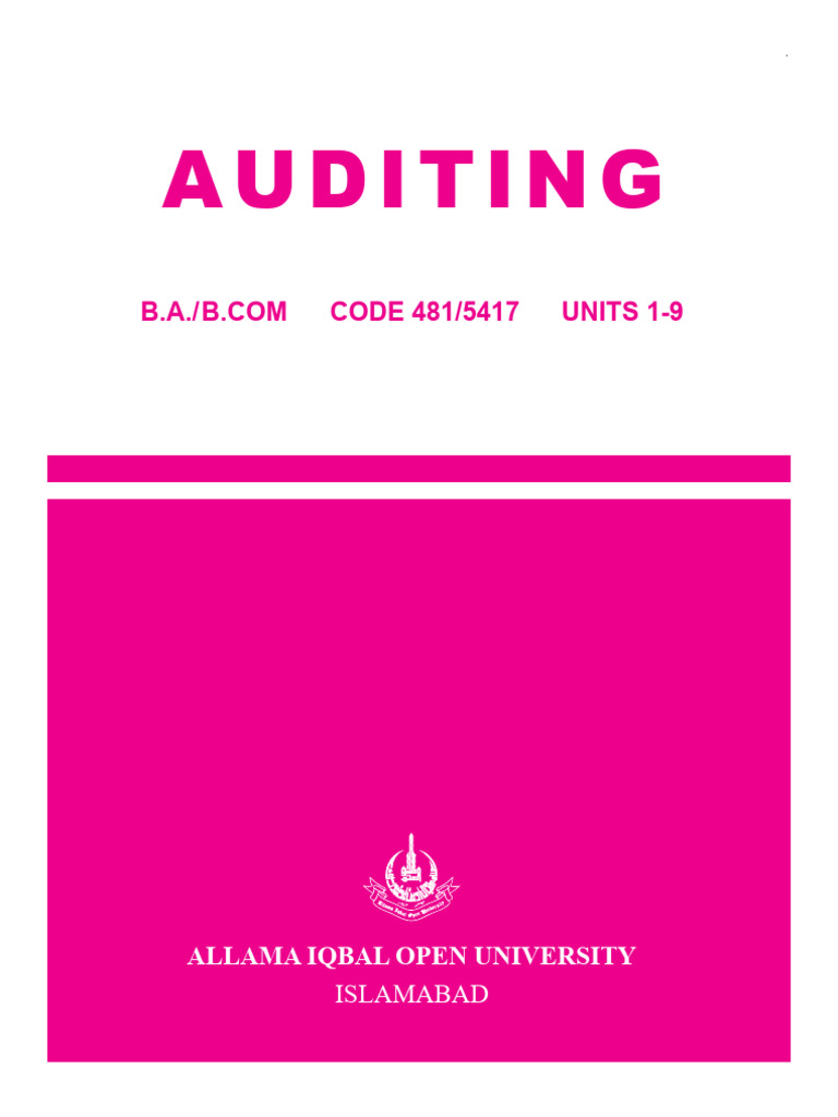 5417 Auditing | PDF | Career & Growth | Business