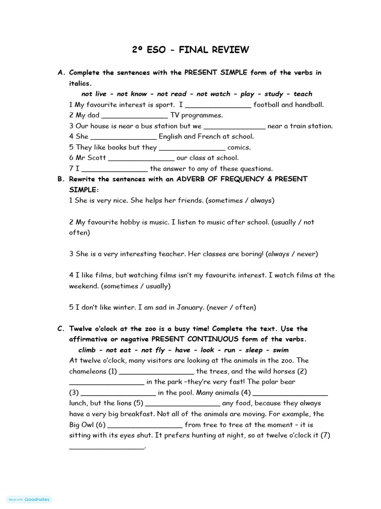 2âº Eso - Ordinaria Review-1 | PDF