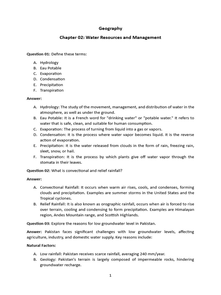 Oxford Geography Chapter 02 Pdf
