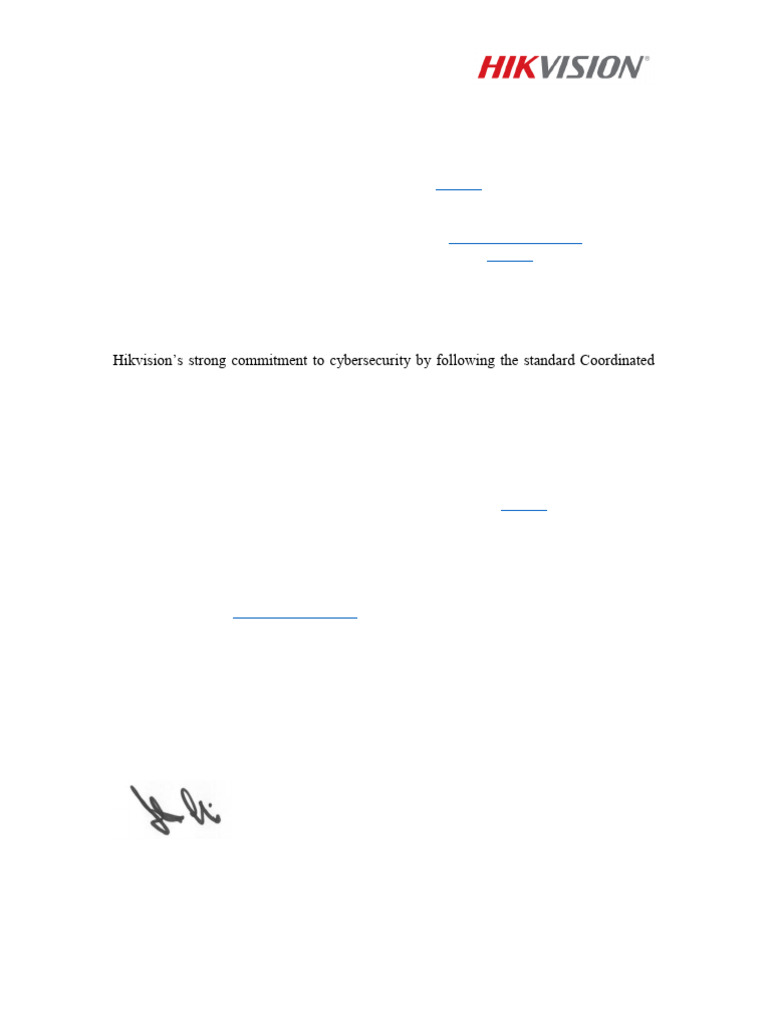 Hikvision Letter To Partners Regarding NVR and DVR Vulnerability and ...
