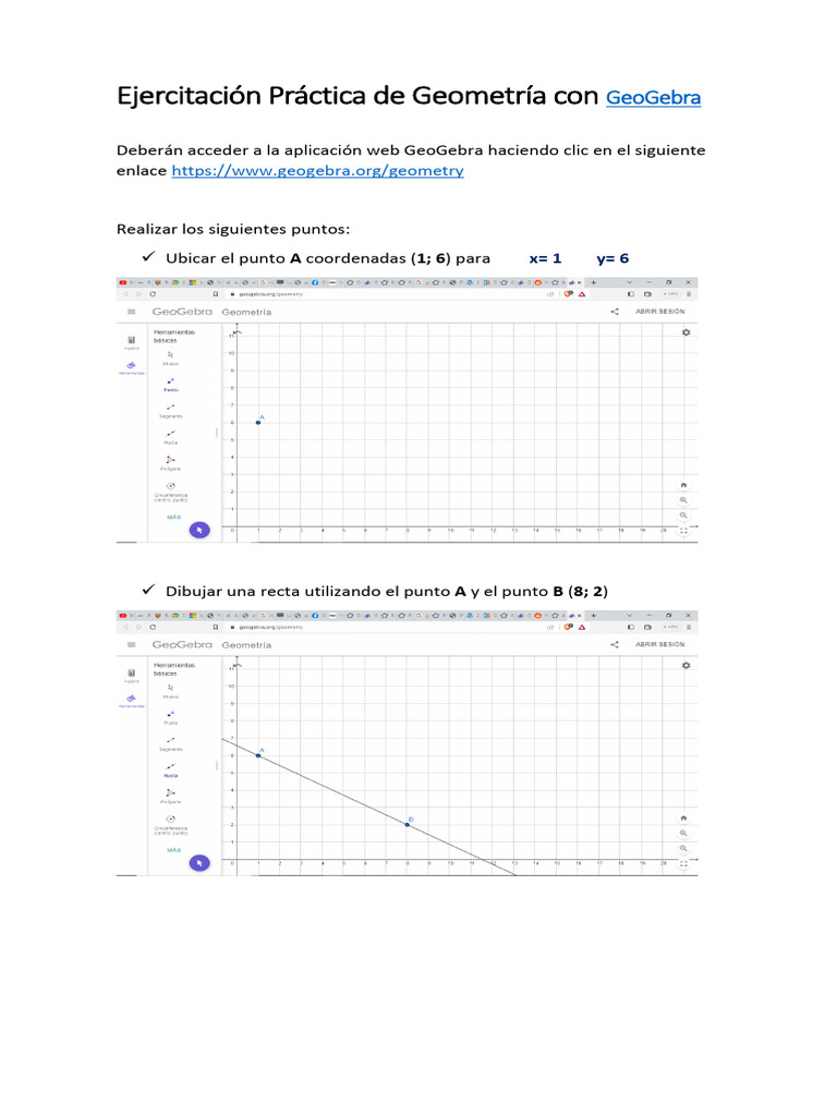 Ejercitación Práctica de Geometría Con GeoGebra | PDF
