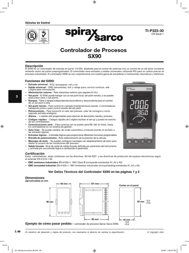 SX90 Controlador de Procesos: Descripción | PDF
