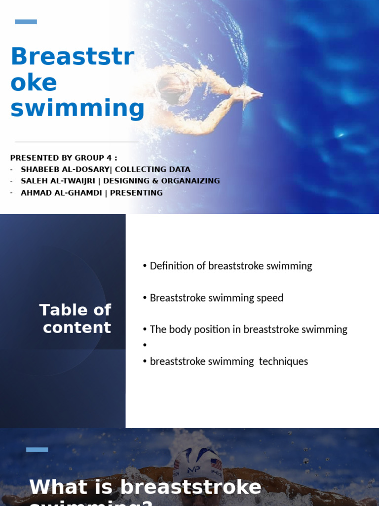 Breaststroke Swim-1 | PDF