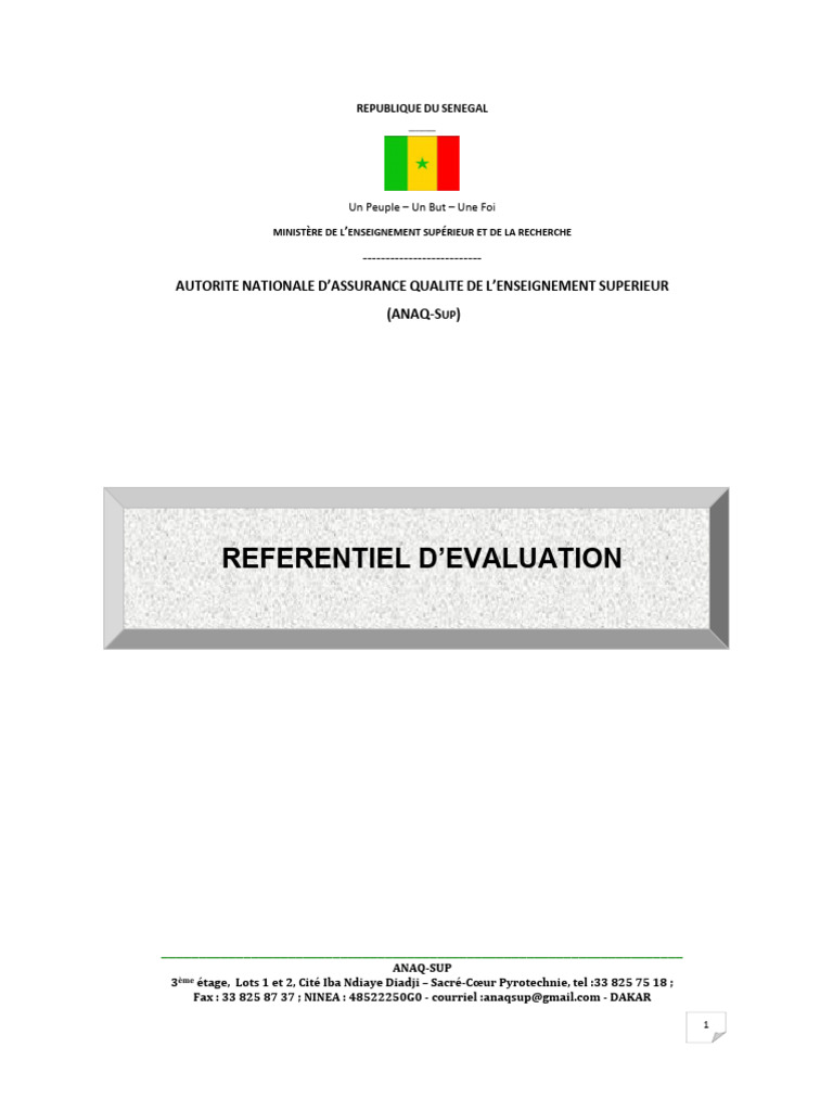 ANAQ-SUP Dakar Referentiel-Institution - Version-Revision-Cs - 02-08-13 ...