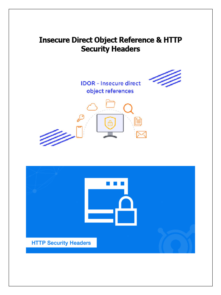 IDOR and HTTP Security Headers | PDF